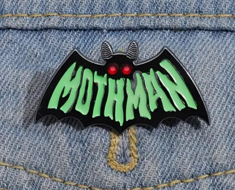Mothman Glow In The Dark Mothman Enamel Metal Pin Badge Brooch Accesso ...