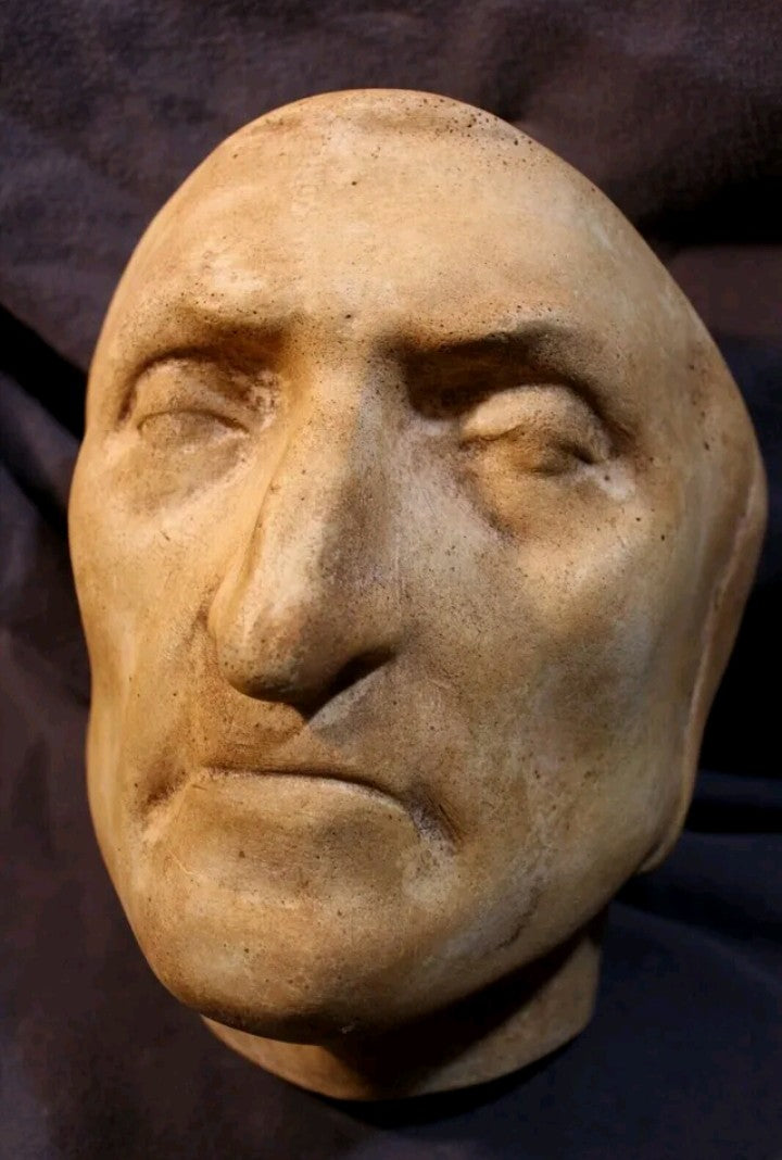 Death Mask of Dante Alighieri Bust Statue Italian Divine Comedy The In ...